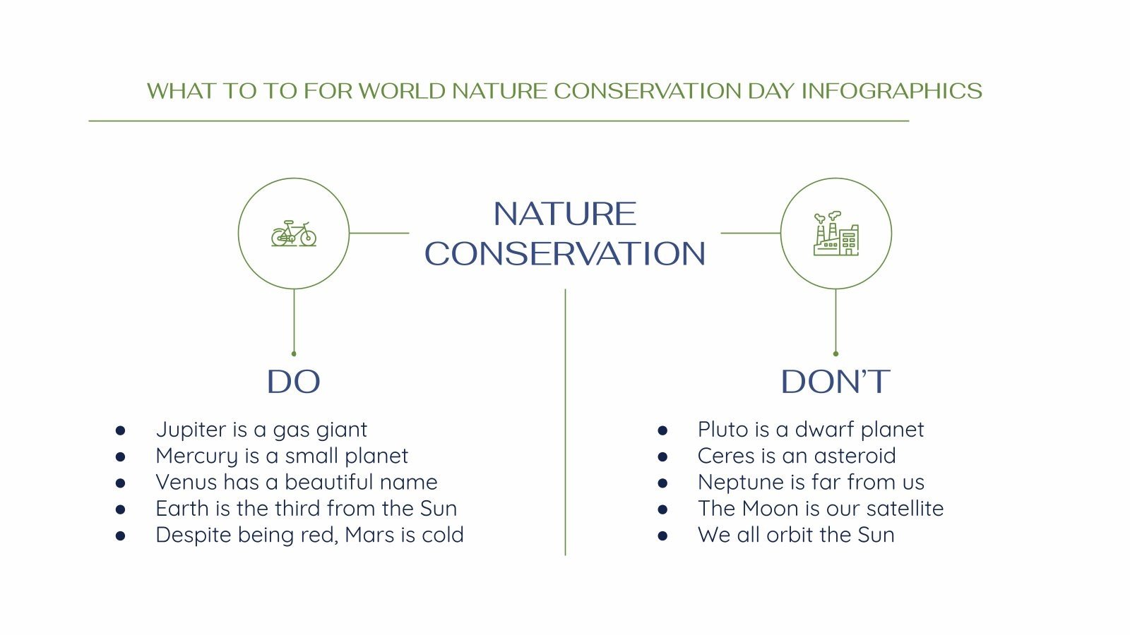 What To Do For World Nature Conservation Day Infographics