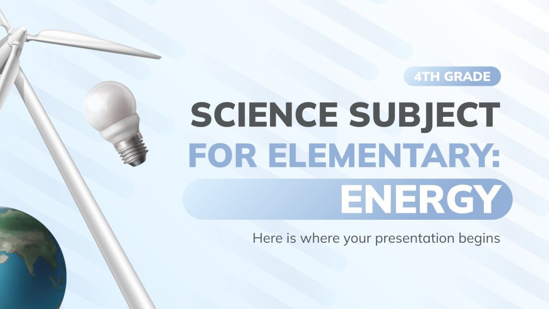 Science Subject for Elementary: Energy | Google Slides & PPT