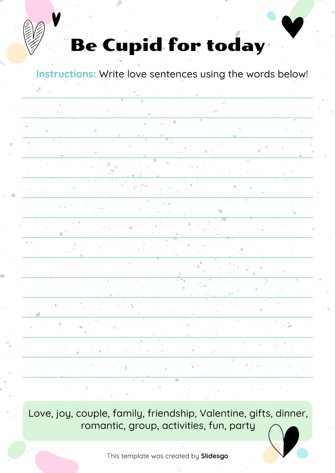 Activités imprimables pour Saint-Valentin | Google Slides