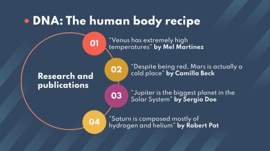 DNA: The Human Body Recipe Infographics | Google Slides