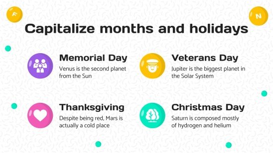 Grammar for Elementary: Capitalization Rules | Google Slides