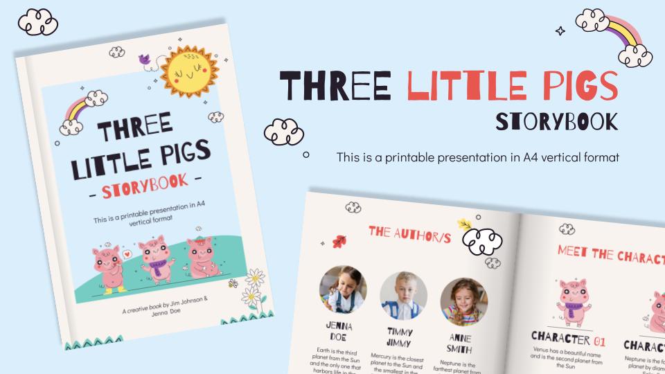 Three Little Pigs Storybook | Google Slides & PowerPoint