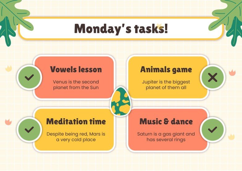 Dinosaur Weekly Planner for Elementary | Google Slides & PPT