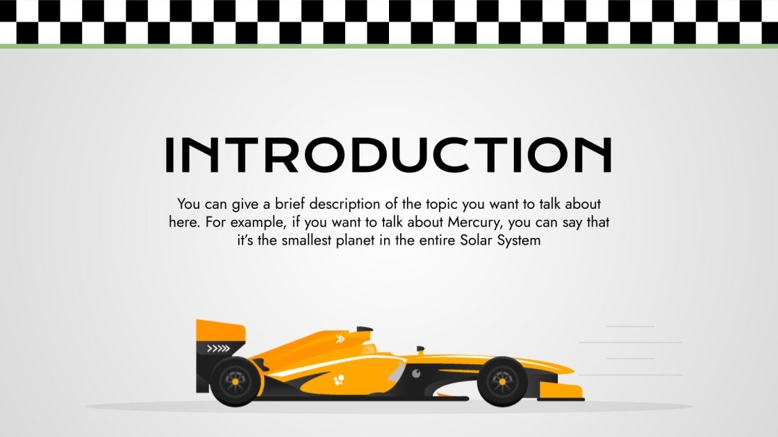 Racing Training School Center | Google Slides and PPT