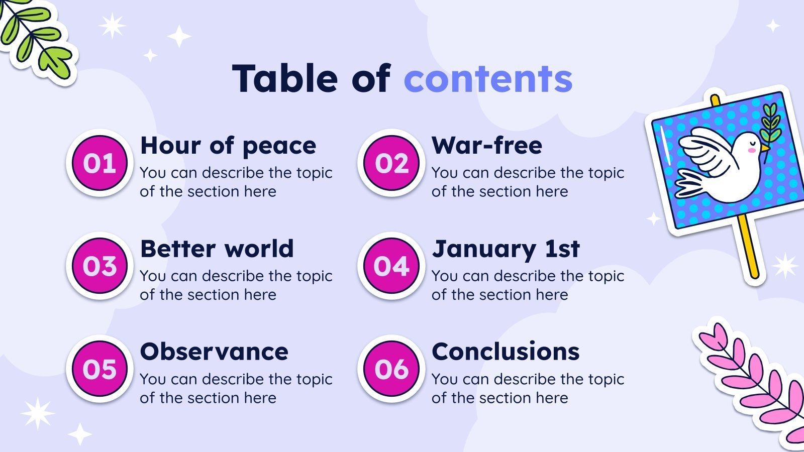 Universal Hour of Peace | Google Slides and PowerPoint