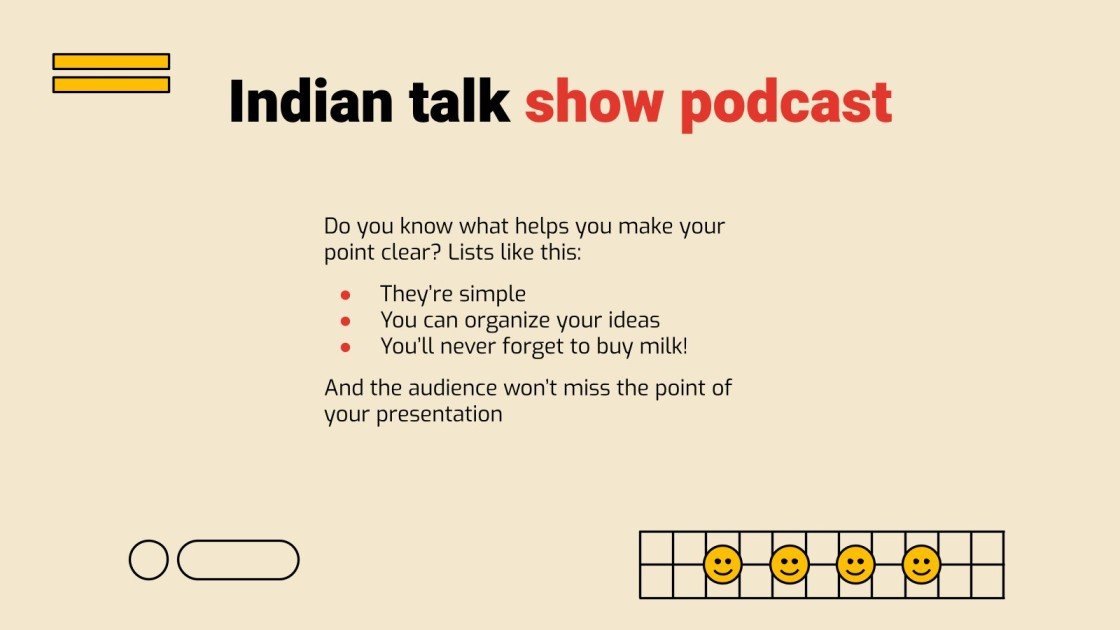 Indian Talk Show Podcast Pitch Deck | Google Slides & PPT