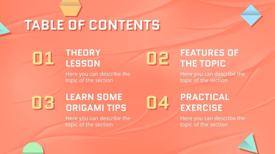 Advanced Origami Workshop | Google Slides and PowerPoint