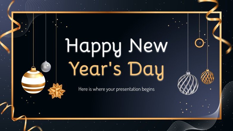 Happy New Year's Day | Google Slides and PowerPoint Template