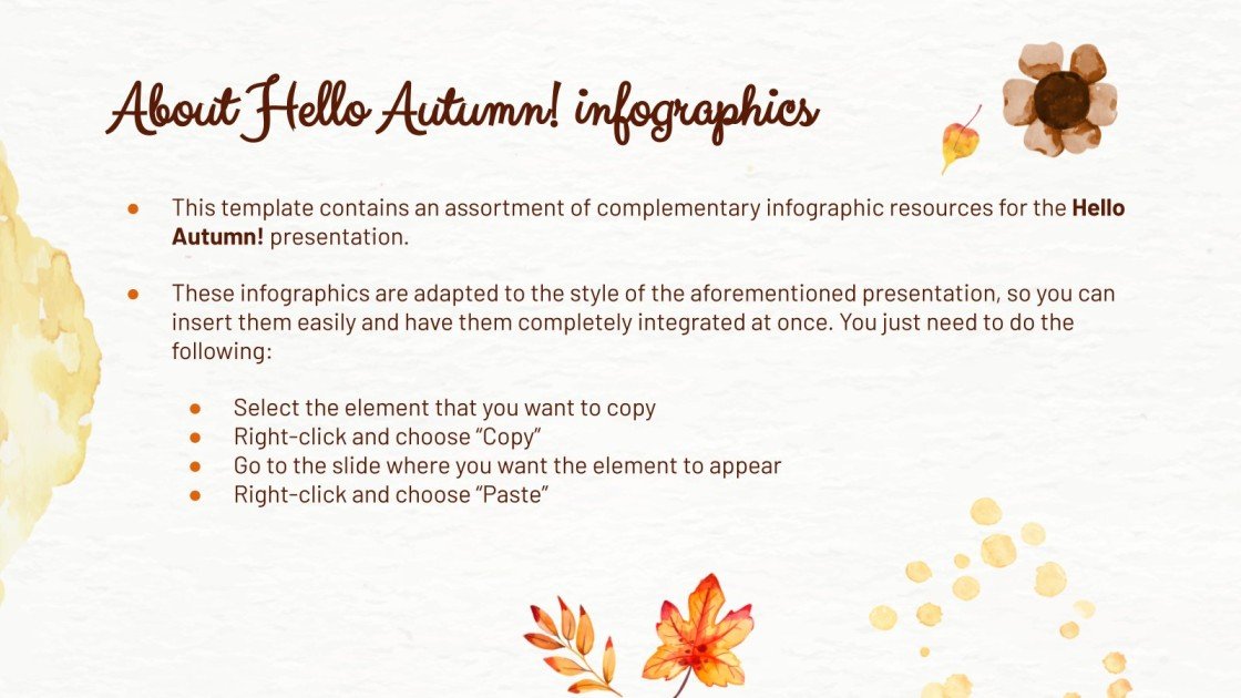 Hello Autumn! Infographics | Google Slides and PowerPoint
