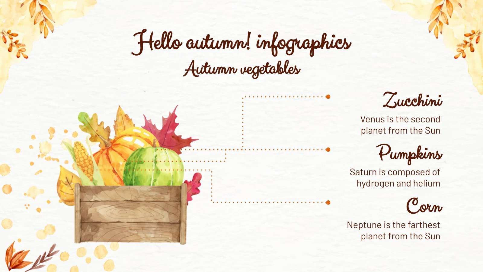Infographies : Bonjour, automne ! | Google Slides et PPT