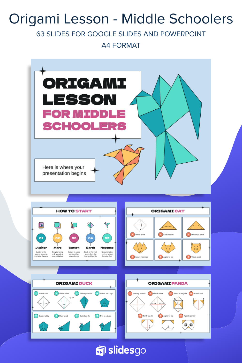 Origami Lesson for Middle Schoolers | Google Slides & PPT