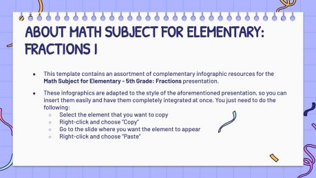 Math Subject for Elementary: Fractions I Infographics