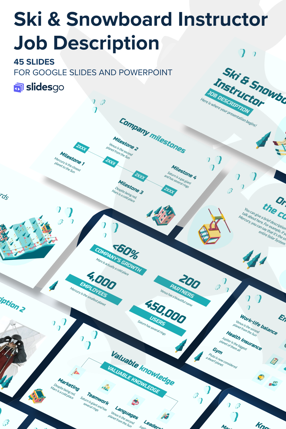 Ski & Snowboard Instructor Job Description | Google Slides