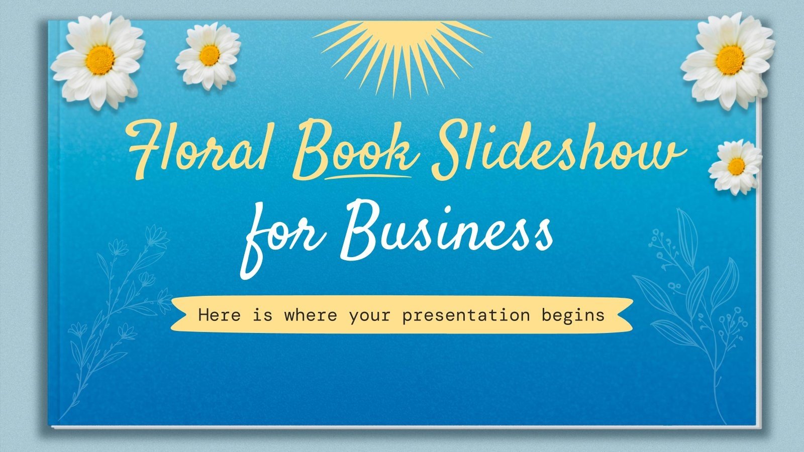 Floral Book Slideshow for Business | Google Slides & PPT