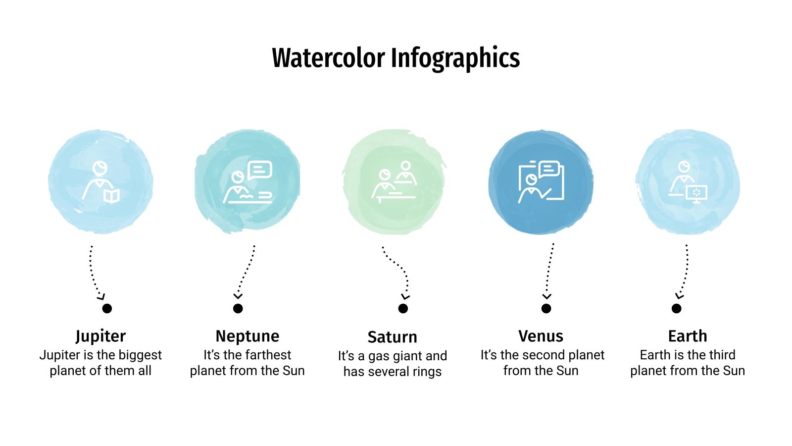 Watercolor Infographics for Google Slides and PowerPoint
