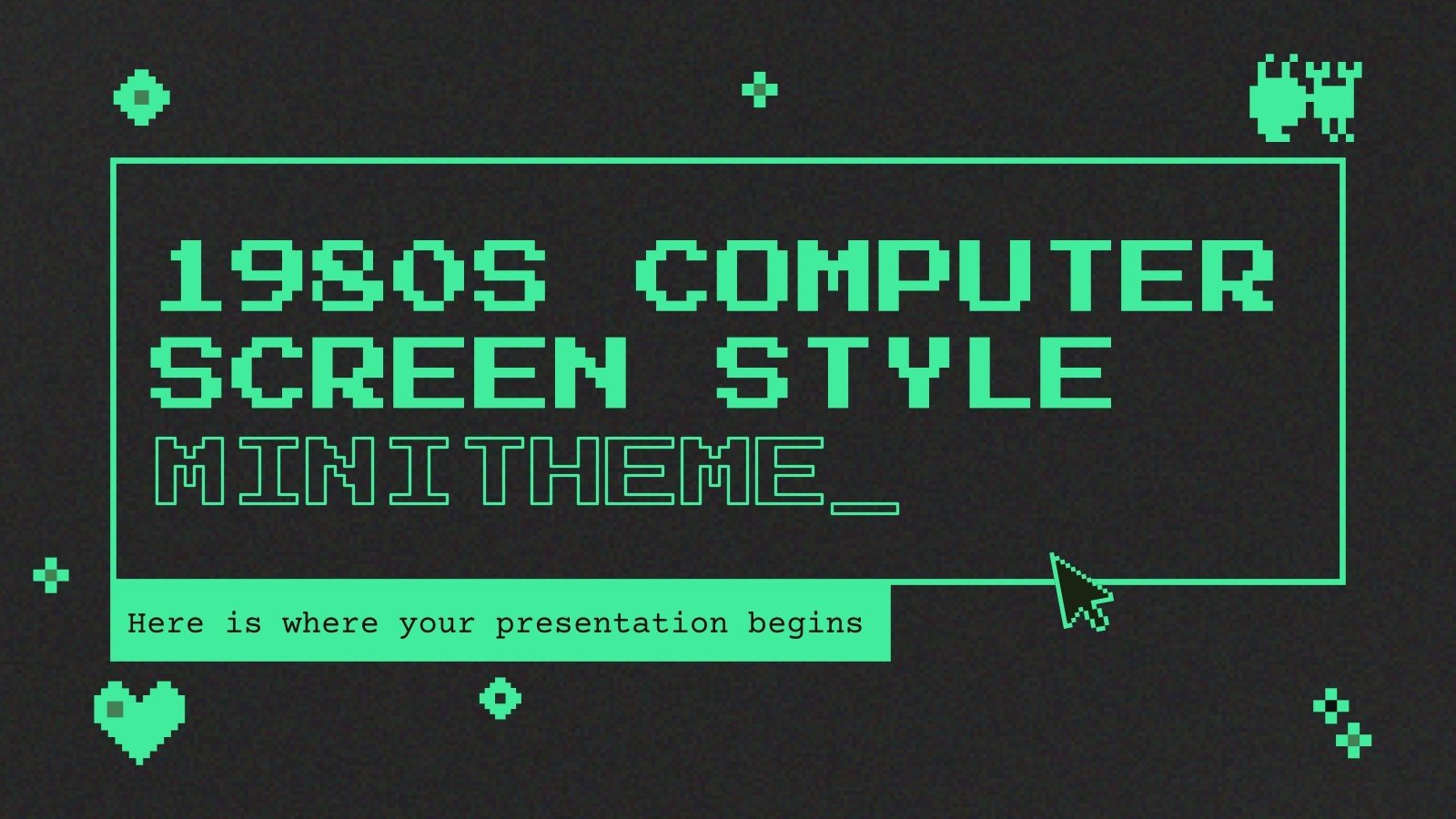 1980s Computer Screen Style Minitheme | Google Slides & PPT