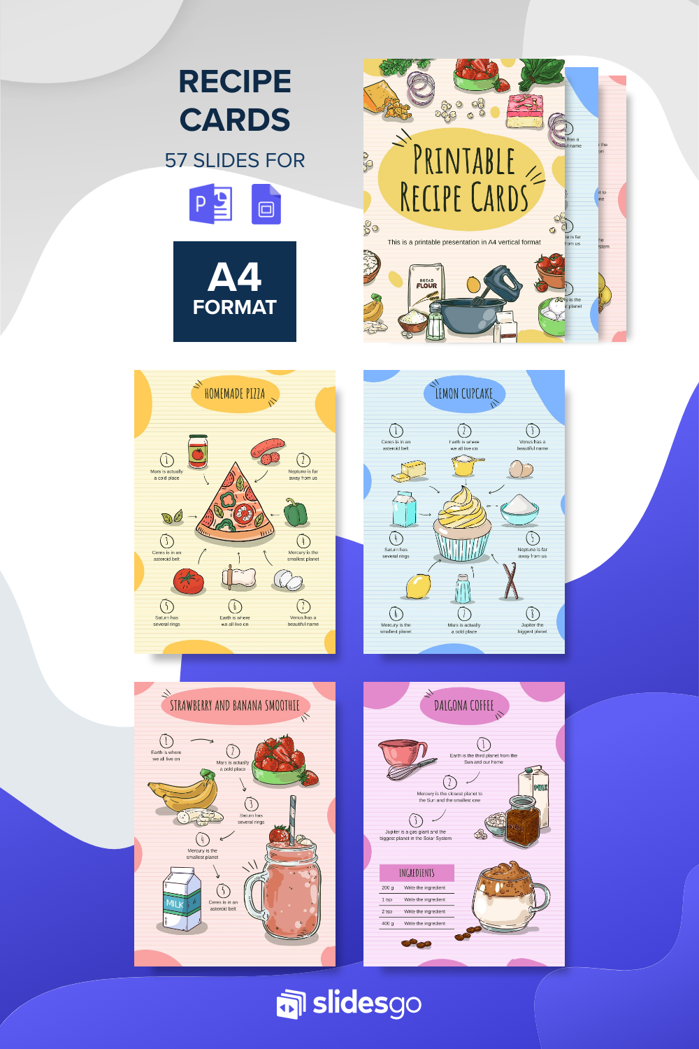 Printable Recipe Cards | Google Slides and PowerPoint