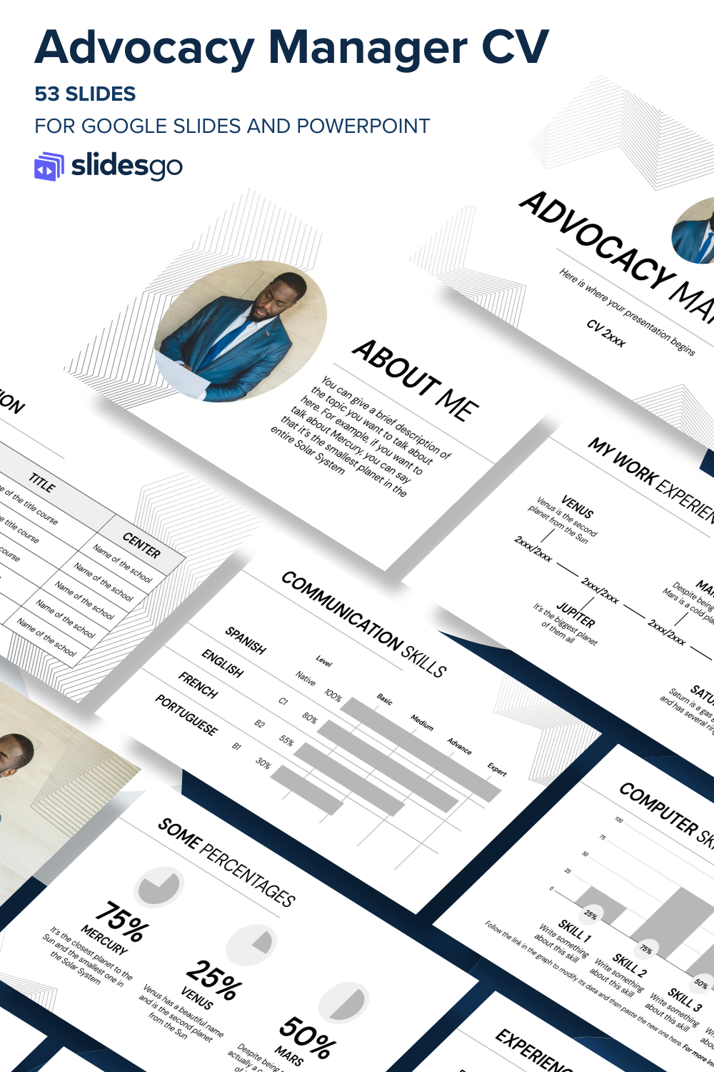 Advocacy Manager CV | Google Slides and PowerPoint