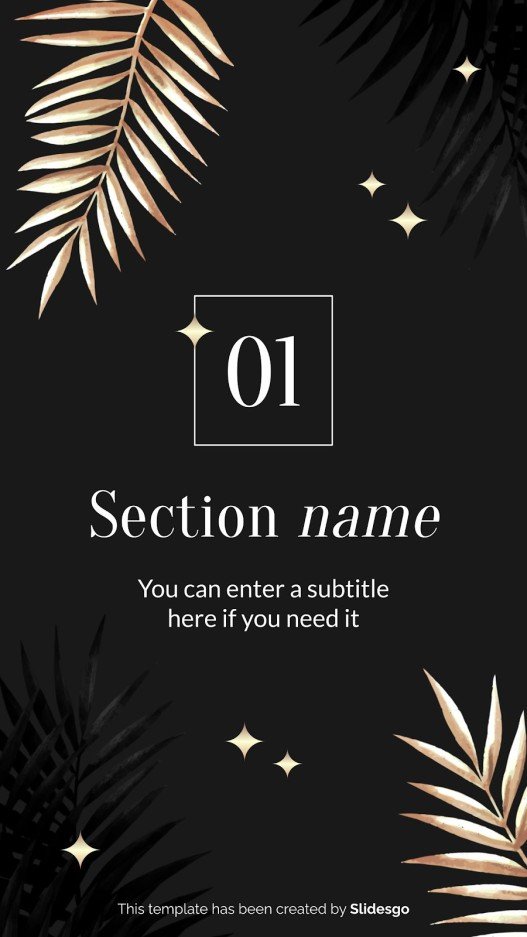 Black Shiny Backgrounds for IG Stories | Google Slides