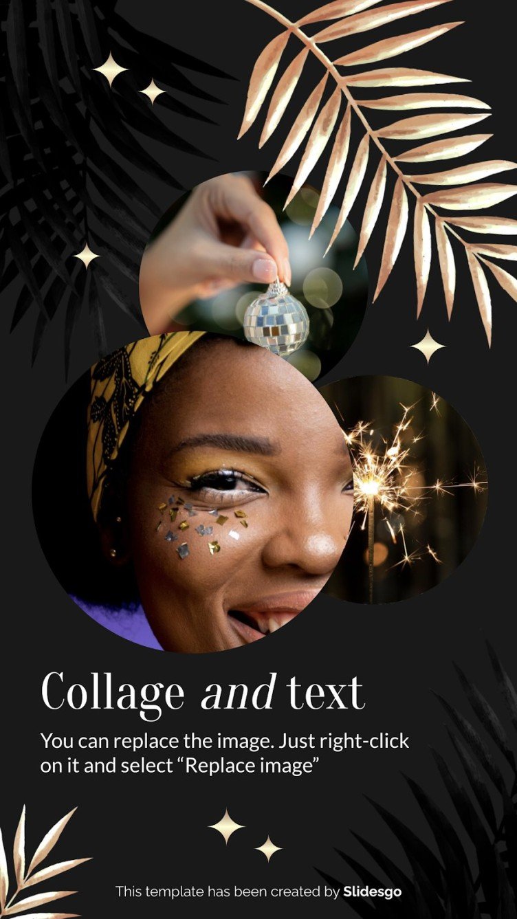 Black Shiny Backgrounds for IG Stories | Google Slides