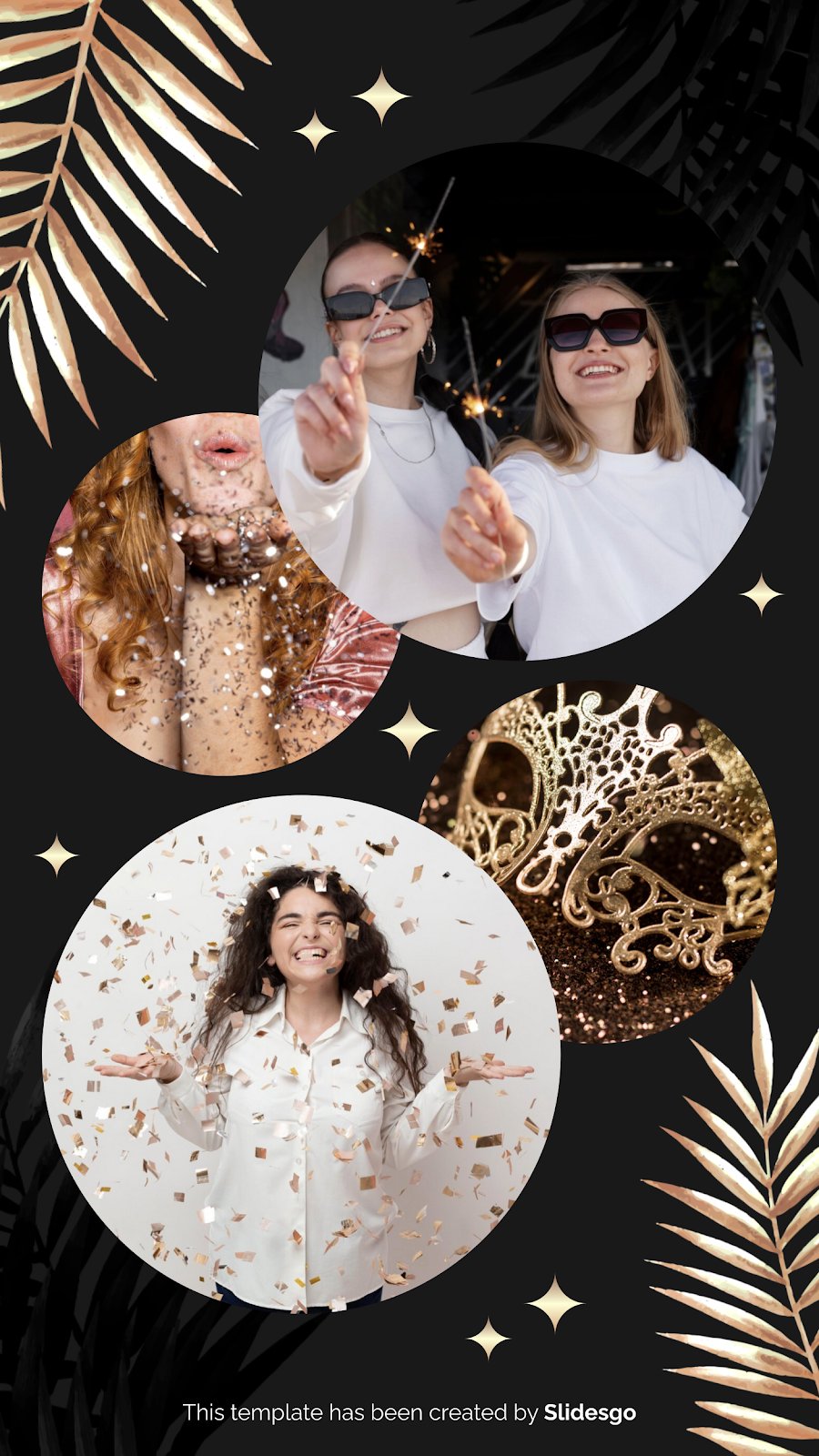 Black Shiny Backgrounds for IG Stories | Google Slides