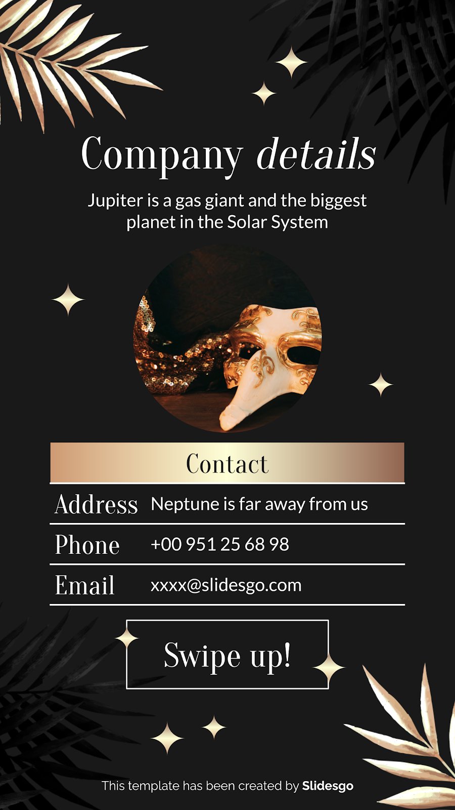 Black Shiny Backgrounds for IG Stories | Google Slides