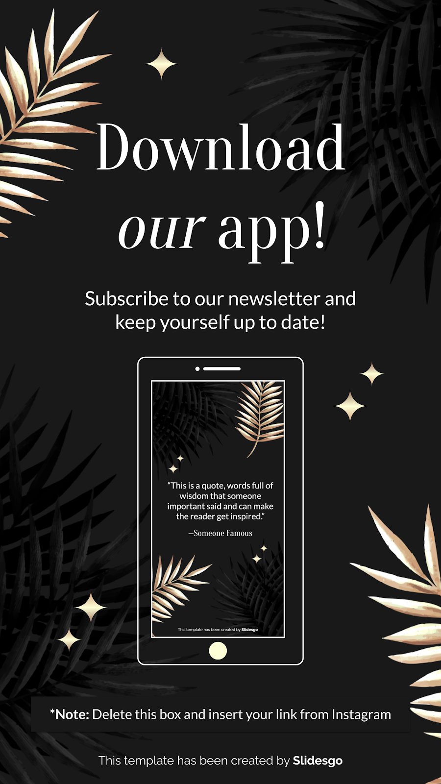 Black Shiny Backgrounds for IG Stories | Google Slides