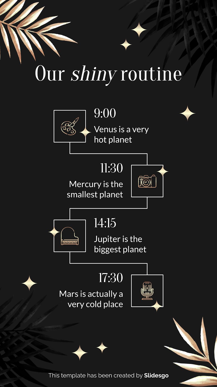 Black Shiny Backgrounds for IG Stories | Google Slides