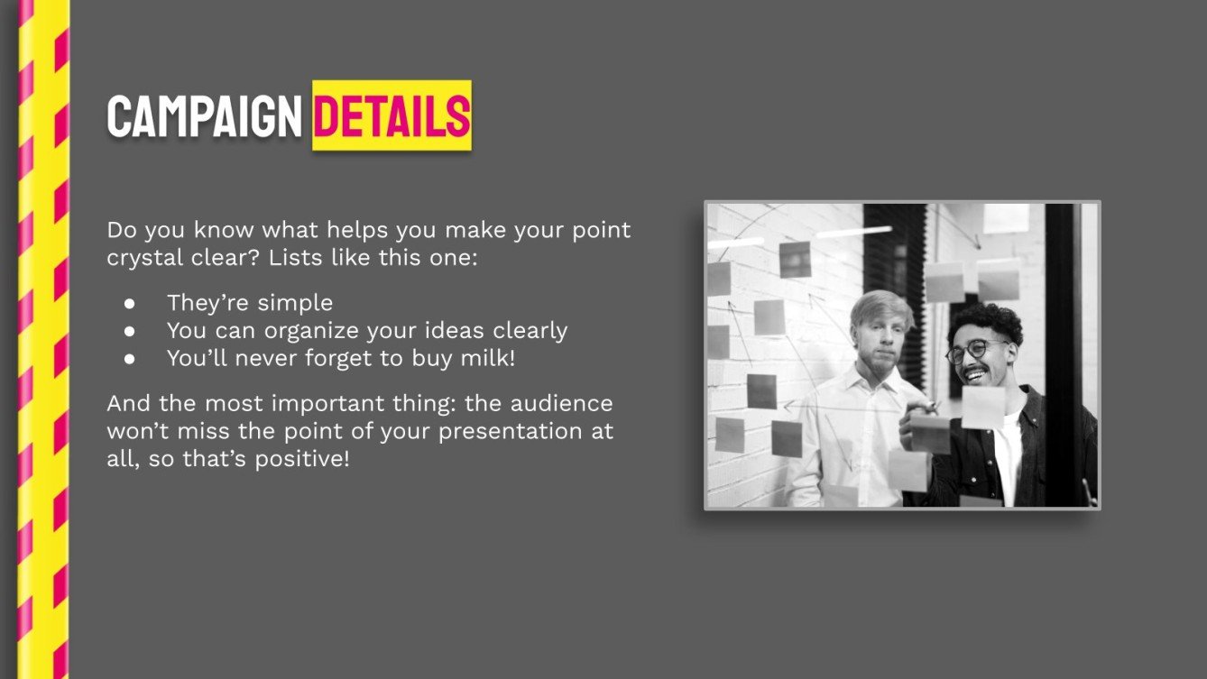 Caution Tape Style Newsletter | Google Slides & PowerPoint