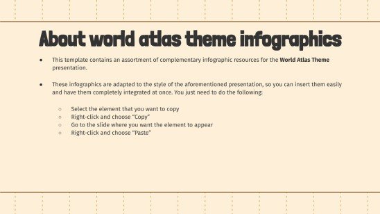 Infographies sur le thème de l'atlas mondial | Google Slides