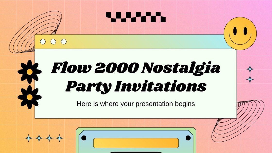 Flow 2000 Nostalgia Party Digital Invitations