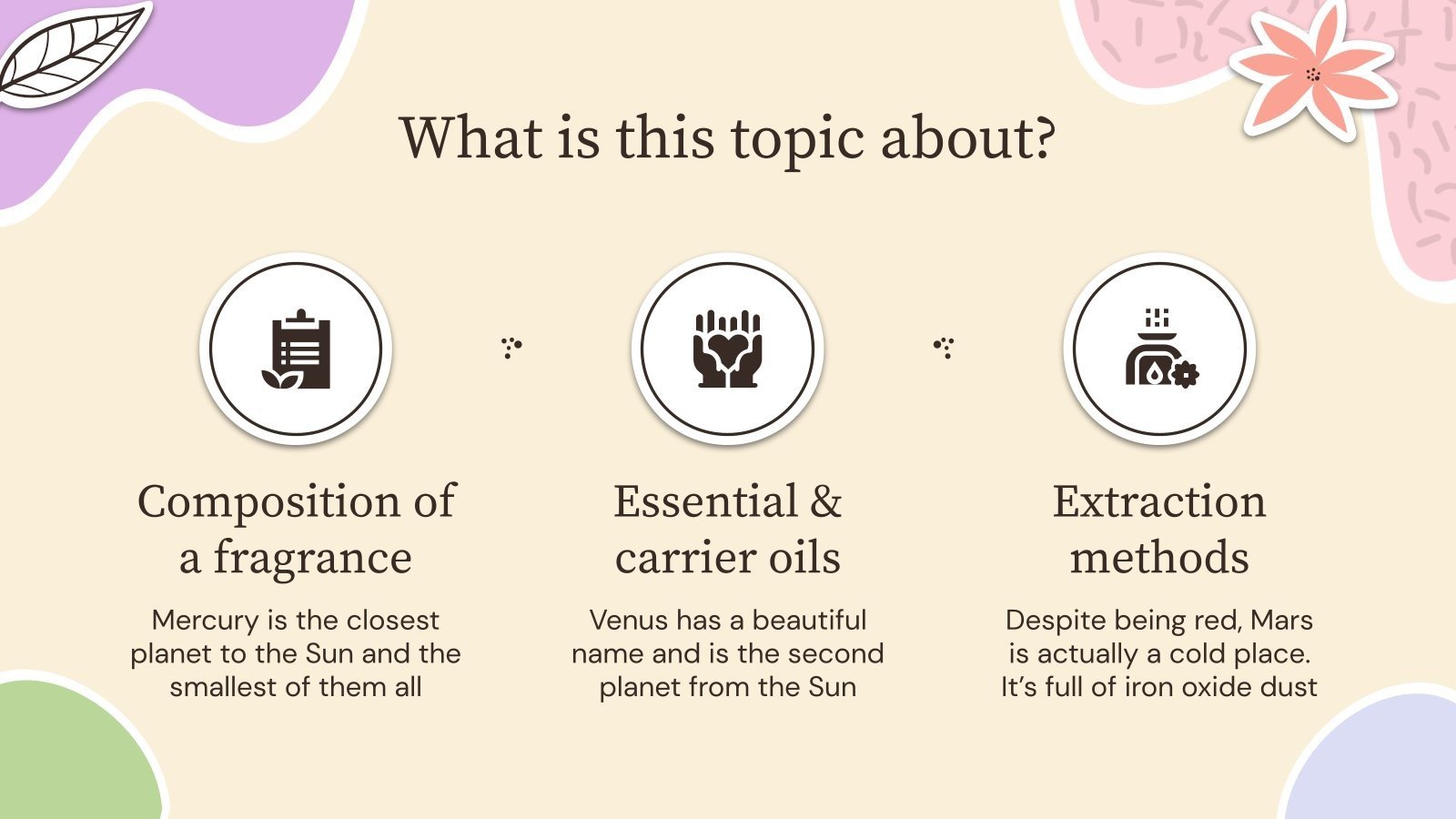 Fragrance Manufacturing Workshop | Google Slides & PPT
