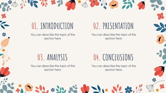 Floral Pattern Google Slides theme and PowerPoint template