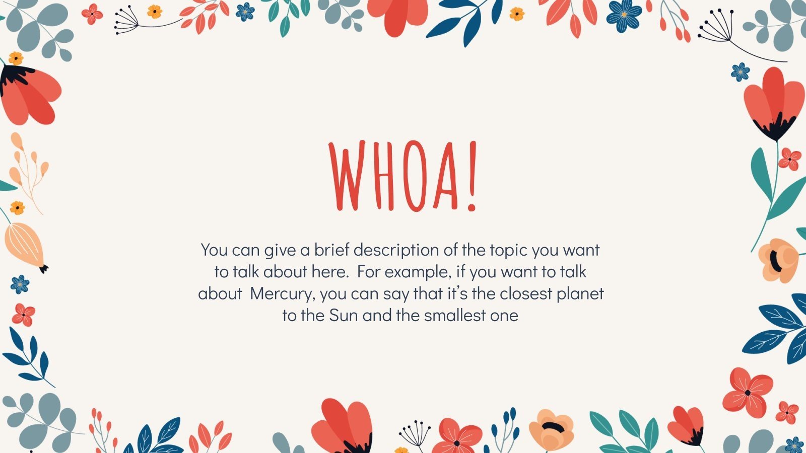 Floral Pattern Google Slides theme and PowerPoint template