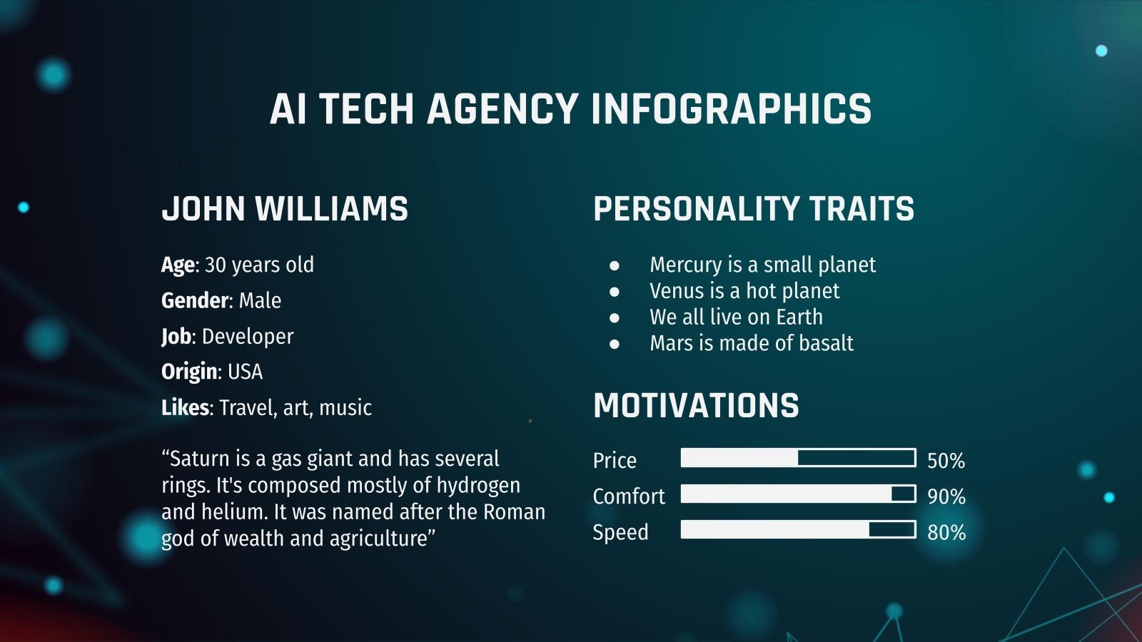 AI Tech Agency Infographics | Google Slides and PowerPoint