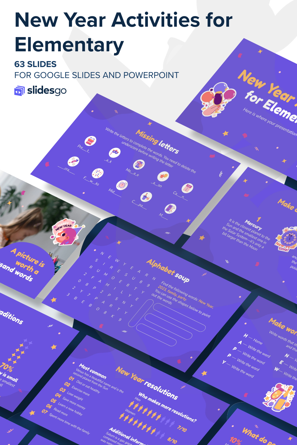 New Year Activities for Elementary | Google Slides & PPT