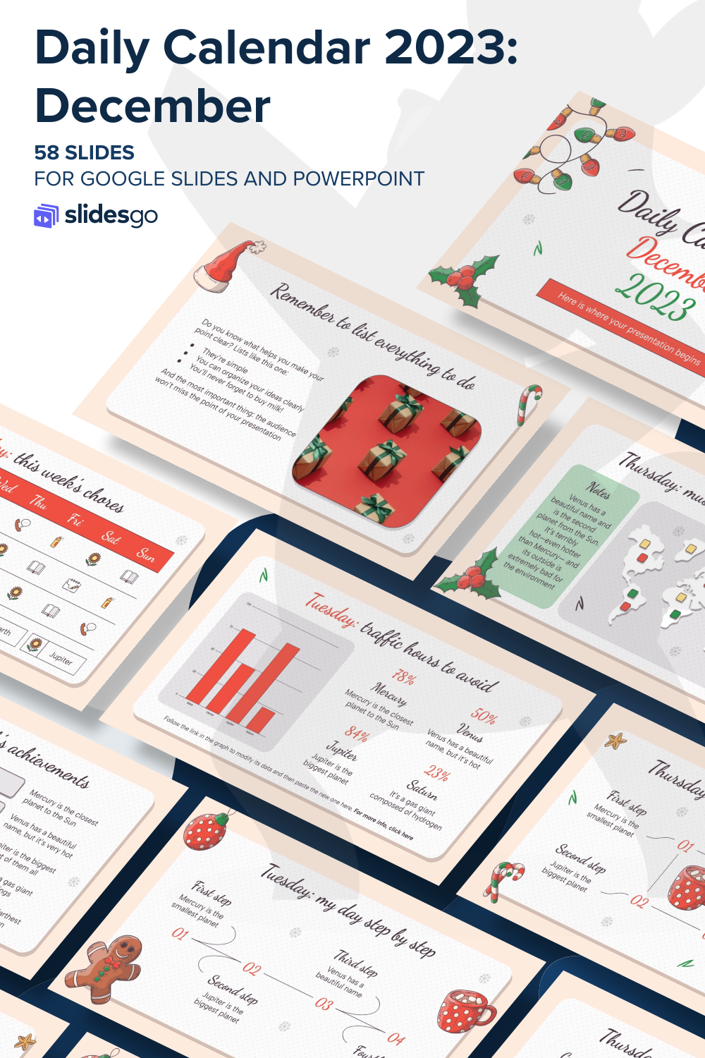 Daily Calendar 2025: December | Google Slides & PowerPoint