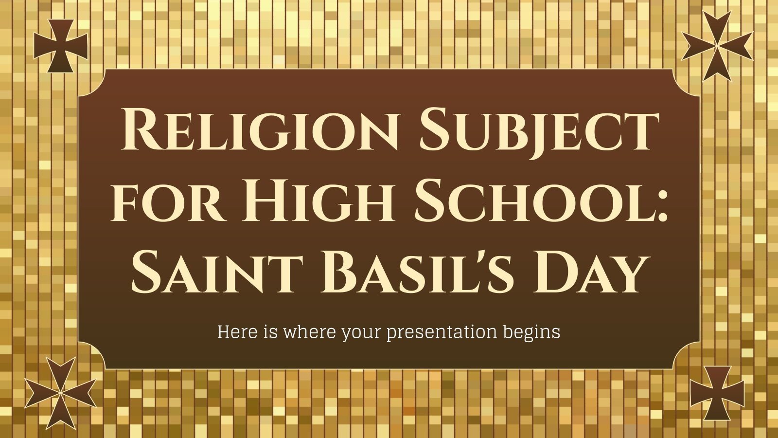 Religion Subject for High School: Saint Basil's Day