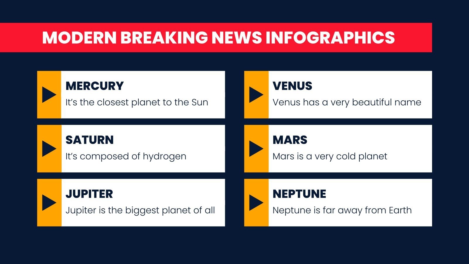 Modern Breaking News Infographics | Google Slides & PPT
