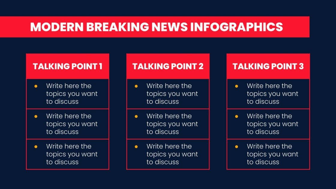 Modern Breaking News Infographics | Google Slides & PPT