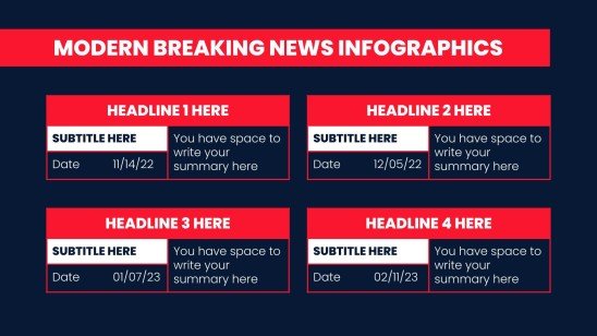 Modern Breaking News Infographics | Google Slides & PPT