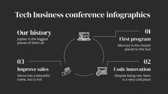 Tech Business Conference Infographics | Google Slides & PPT