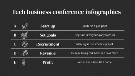 Tech Business Conference Infographics | Google Slides & PPT