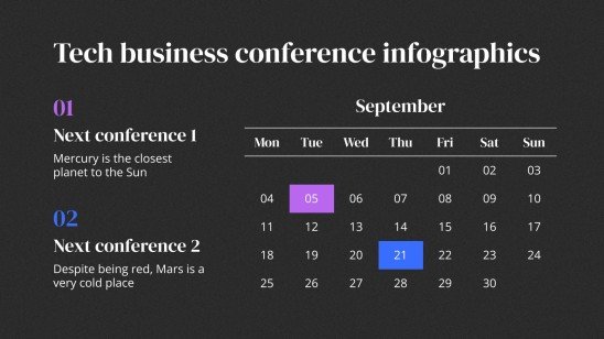 Tech Business Conference Infographics | Google Slides & PPT