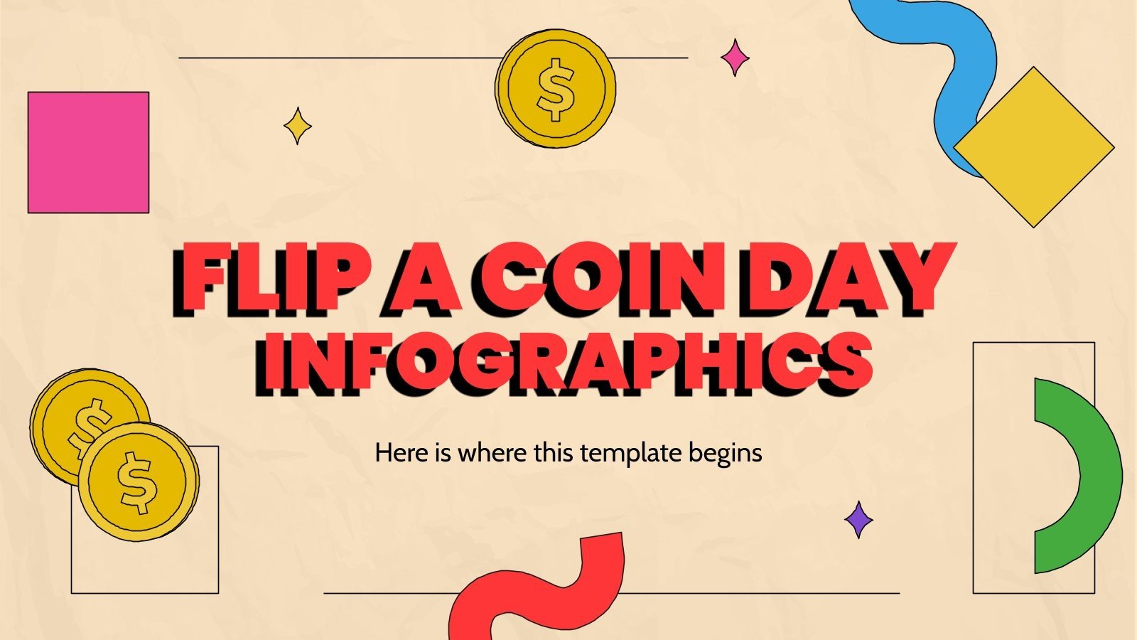 Flip a Coin Day Infographics | Google Slides & PowerPoint