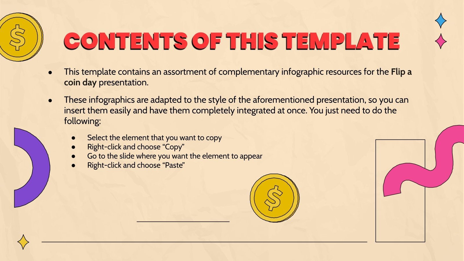 Flip a Coin Day Infographics | Google Slides & PowerPoint