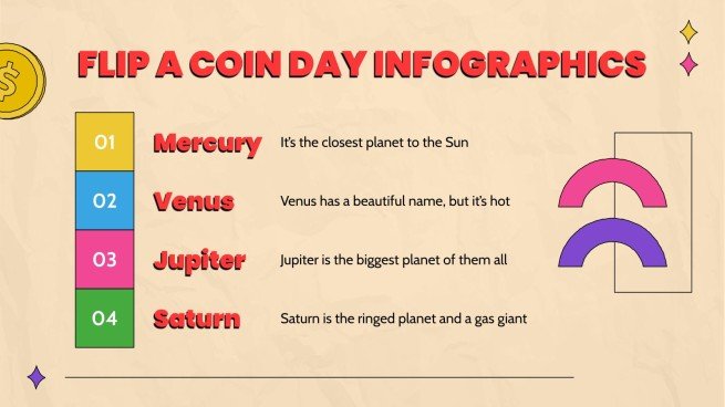Flip a Coin Day Infographics | Google Slides & PowerPoint