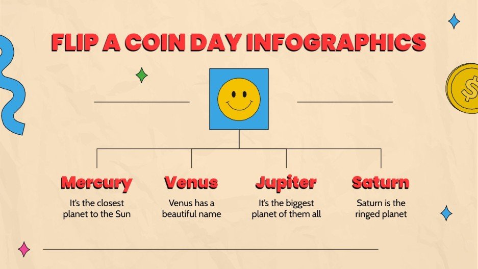 Flip a Coin Day Infographics | Google Slides & PowerPoint