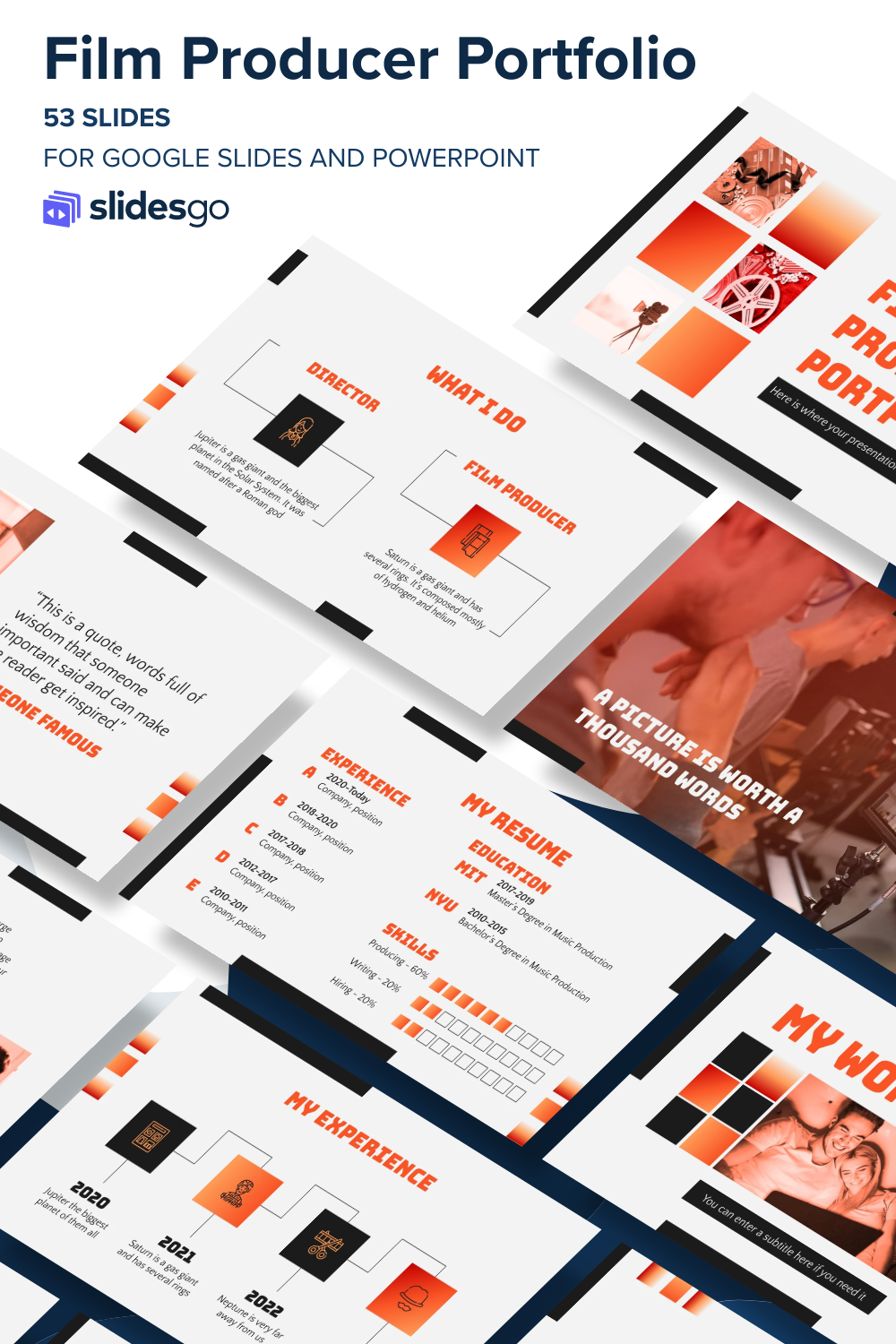Film Producer Portfolio | Google Slides & PowerPoint
