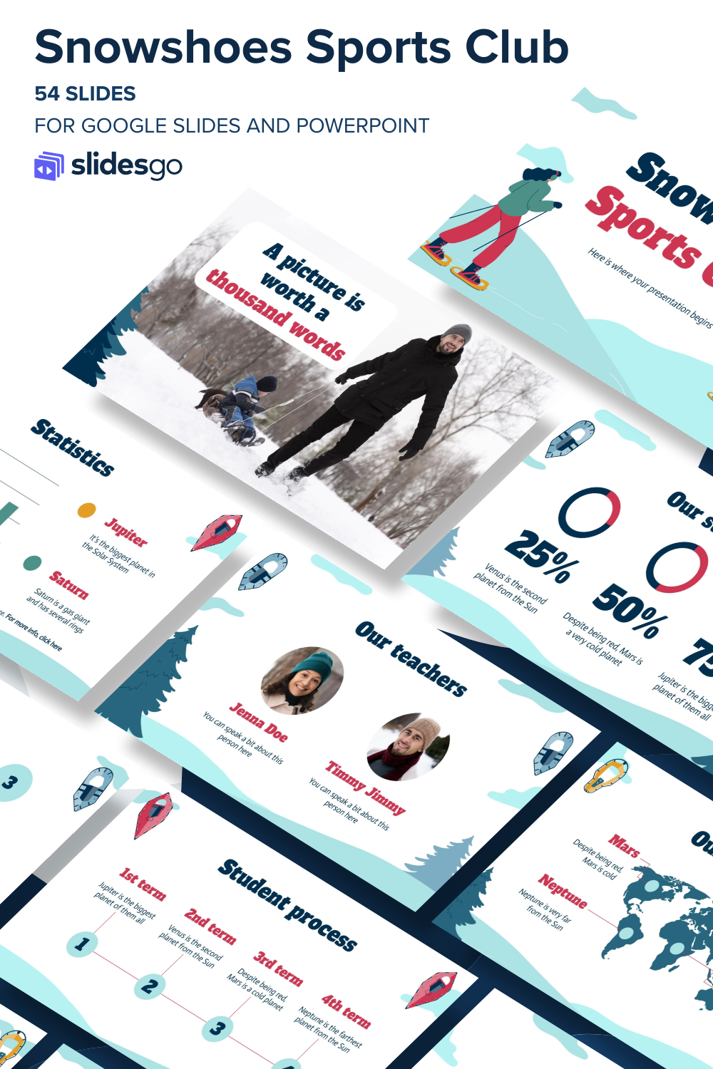 Snowshoes Sports Club | Google Slides & PowerPoint Template
